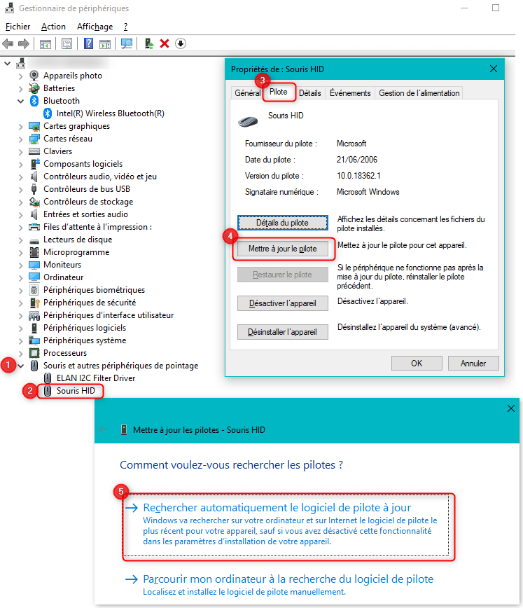 Comment reinitialiser souris sans fil